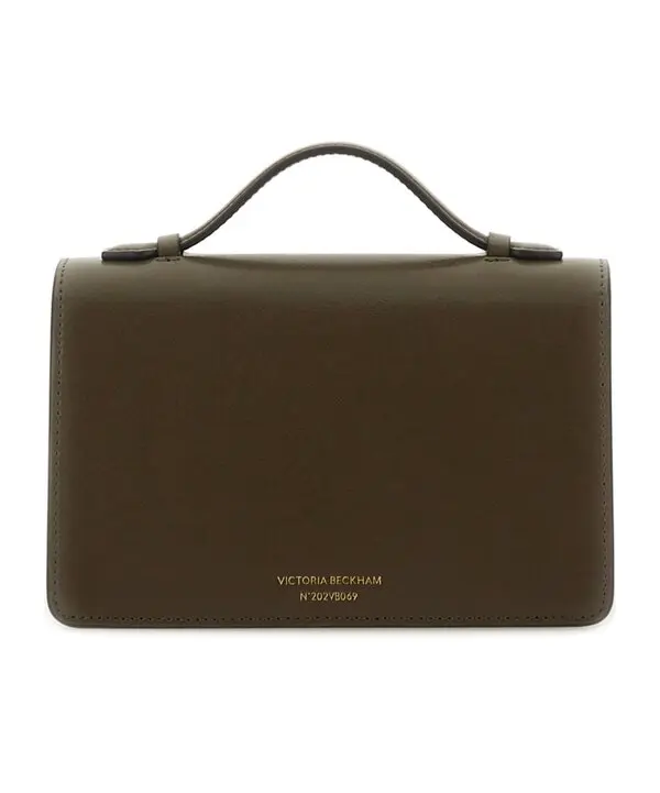 Victoria Beckham Logo Plaque Mini Shoulder Bag - Black