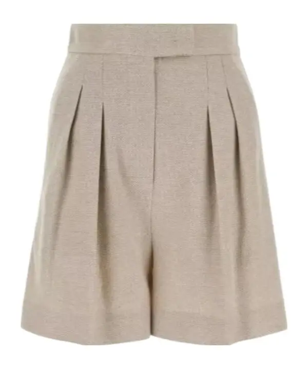 Max Mara Pleated Straight Fit Shorts