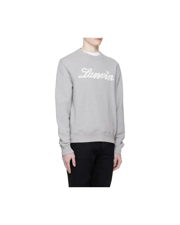 LANVIN Crewneck Long-sleeved Sweatshirt With Ribbed Details