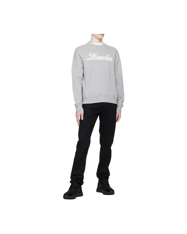 LANVIN Crewneck Long-sleeved Sweatshirt With Ribbed Details