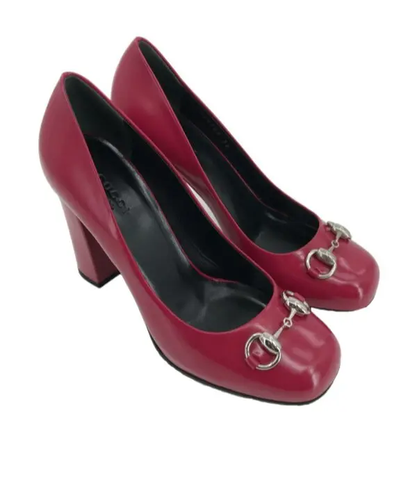 Gucci Horsebit High Heel Pumps - Red