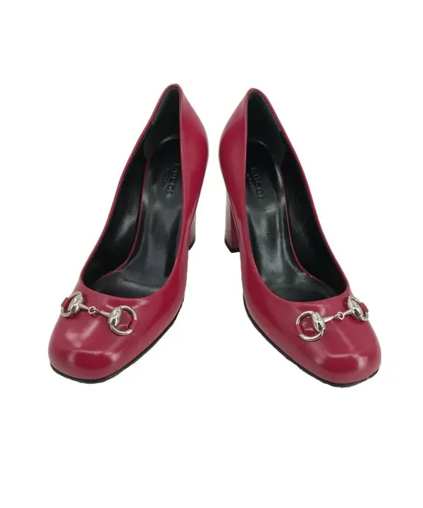 Gucci Horsebit High Heel Pumps - Red