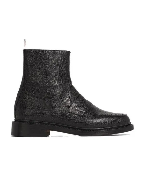 Thom Browne Leather Ankle Boots - Black