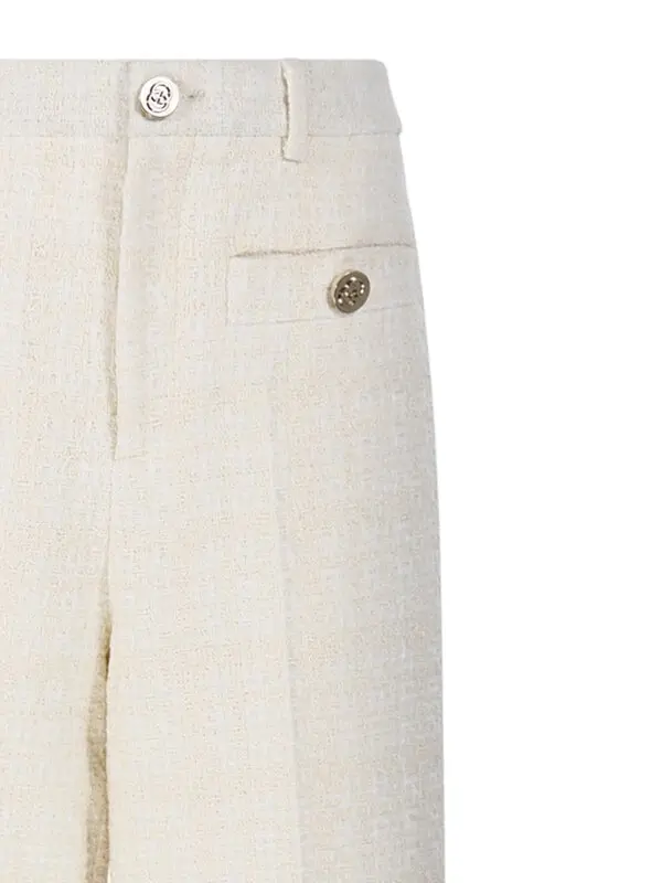 Gucci Straight-leg Pants With Gg Logo Buttons