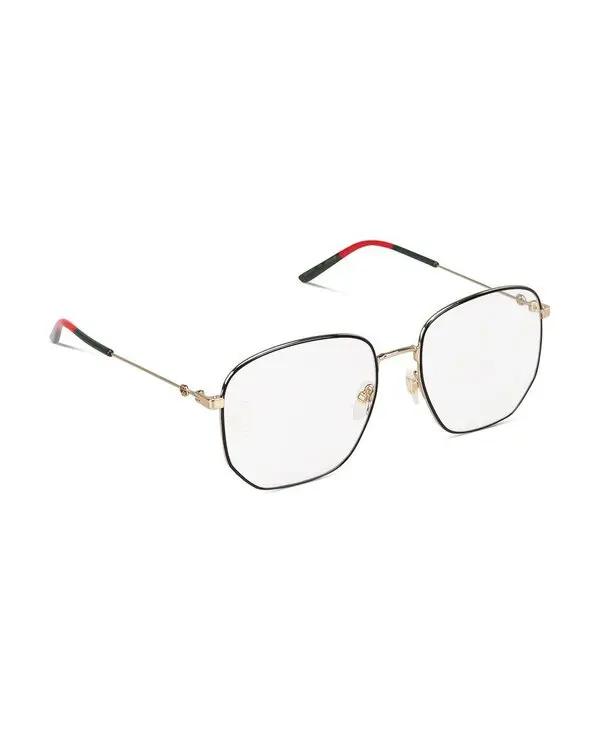 Gucci Hexagonal Frame Eyeglasses - Black