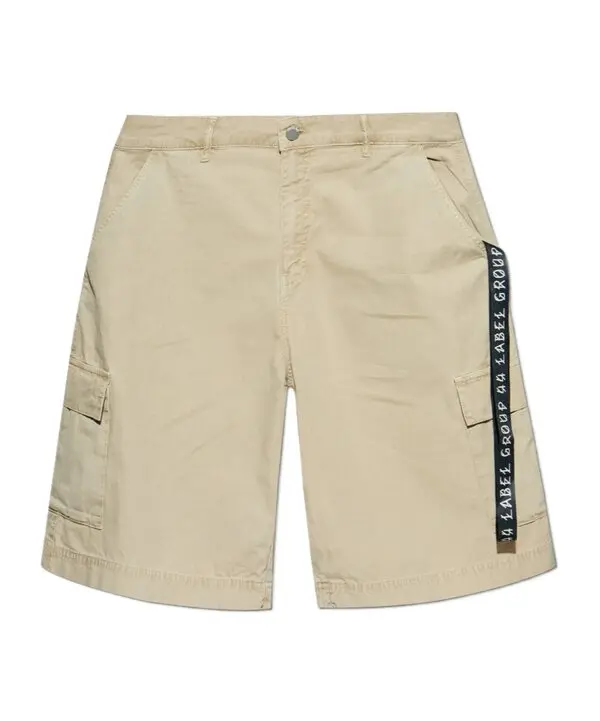 44 LABEL GROUP Cotton Cargo Bermuda Shorts - Beige