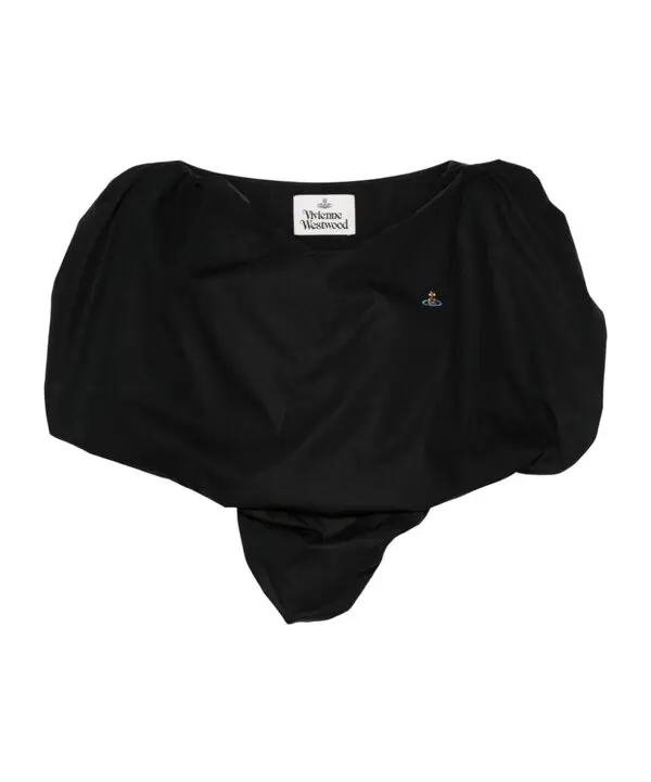 VIVIENNE WESTWOOD Orb-embroidered Heart-shaped Blouse - Black