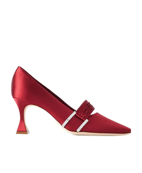 Manolo Blahnik Fetis Crystal Embellished High Heel Pumps