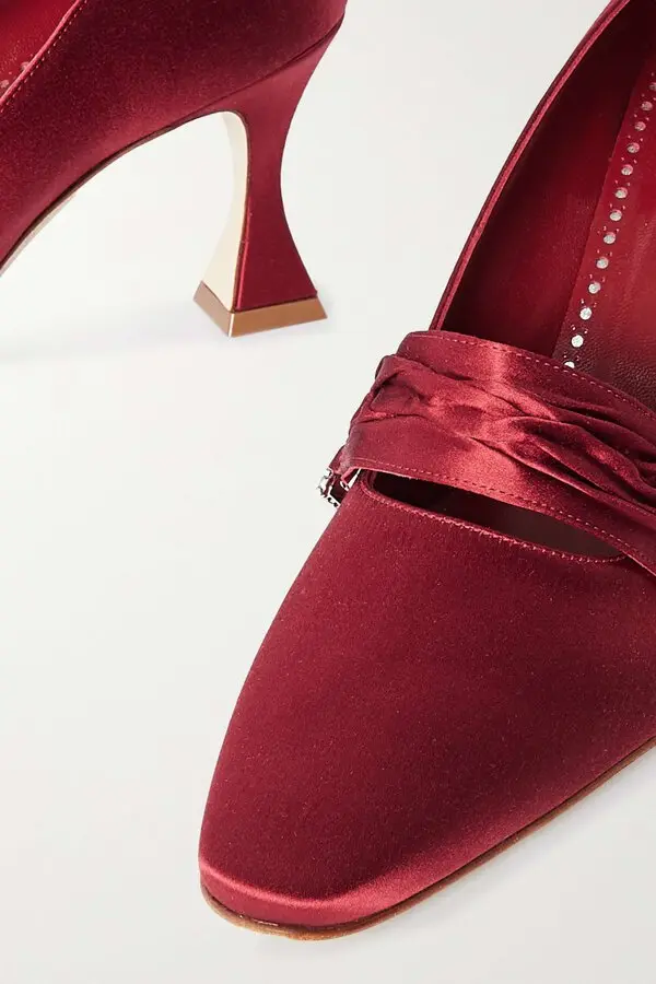 Manolo Blahnik Fetis Crystal Embellished High Heel Pumps