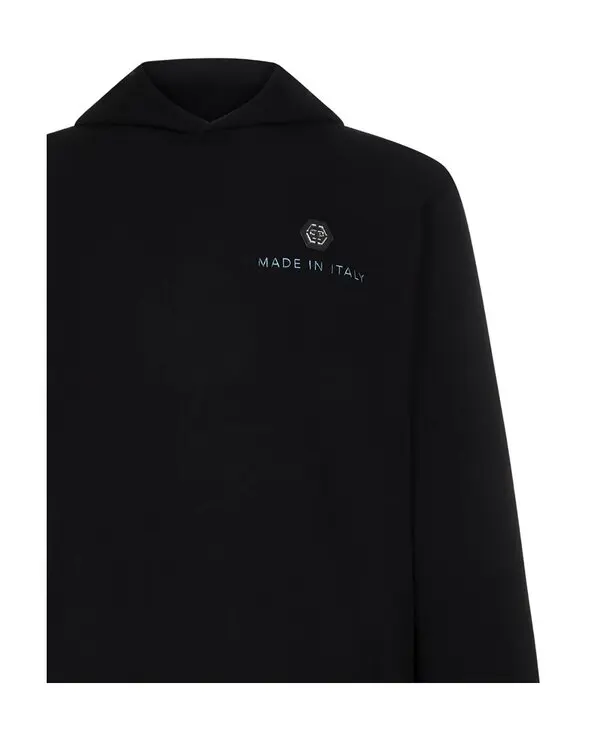 Philipp Plein Logo Printed Long Sleeve Hoodie