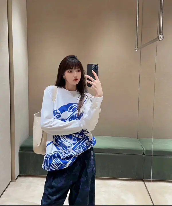 Burberry Ekd Print Long Sleeve T-shirt
