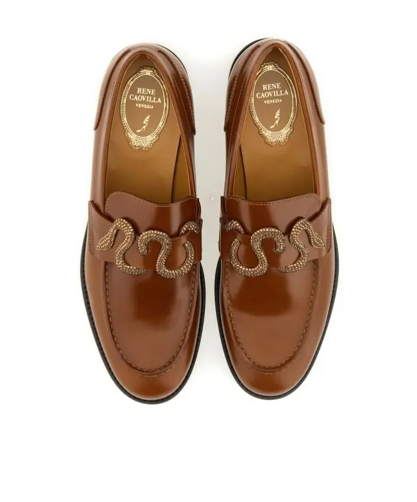 Rene Caovilla Embellished Slip-on Loafers