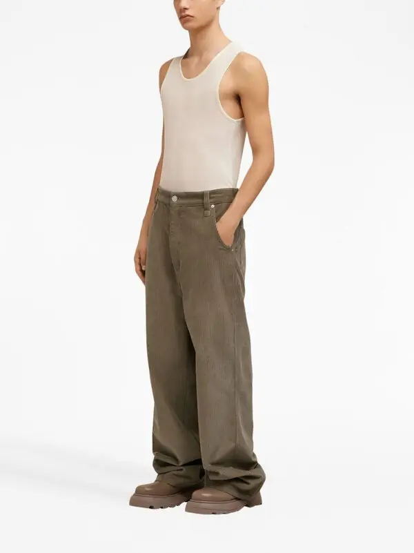 AMI Paris Corduroy Straight Trousers - Brown