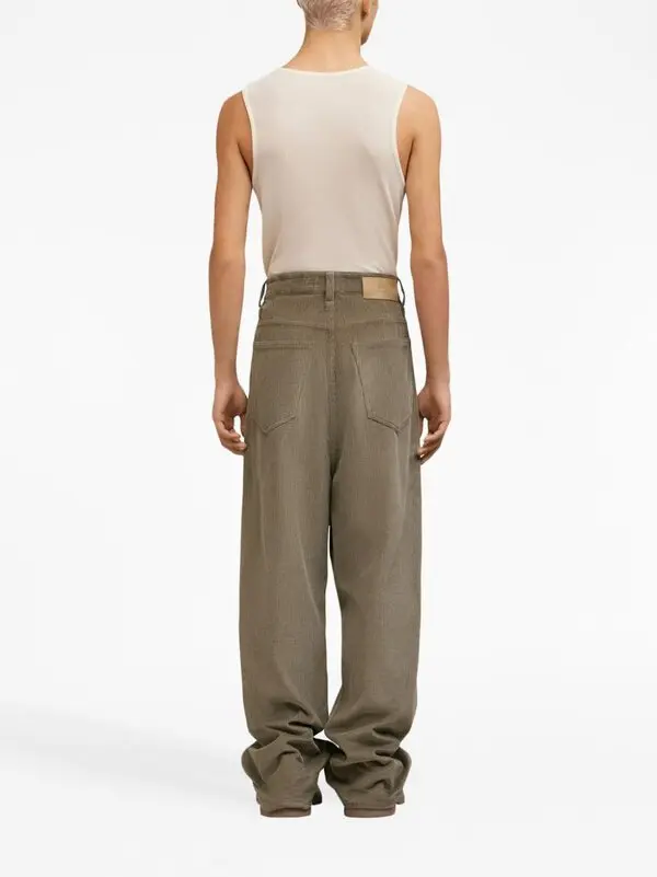 AMI Paris Corduroy Straight Trousers - Brown