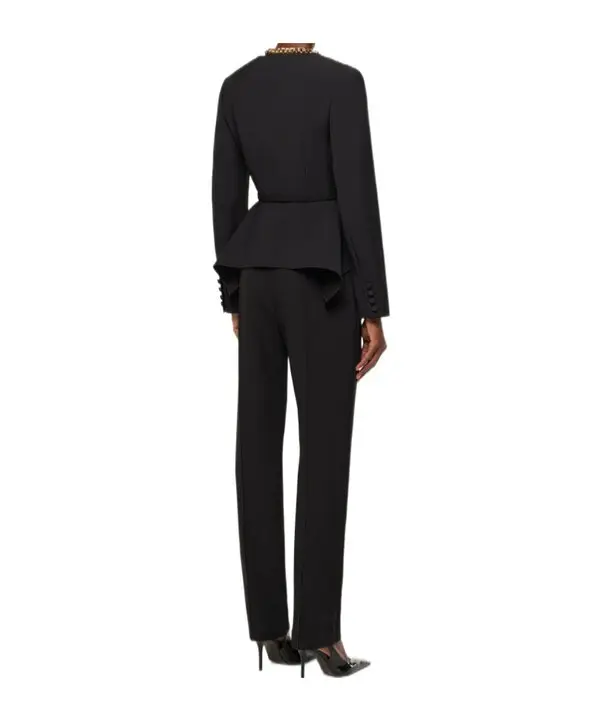 Roland Mouret Crepe Straight Leg Tailored Trousers