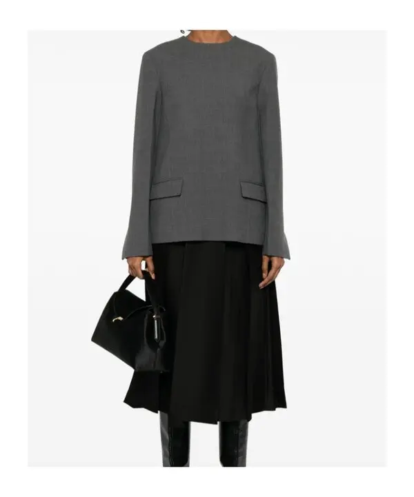 TOTEME Long Sleeve Zip Blouse