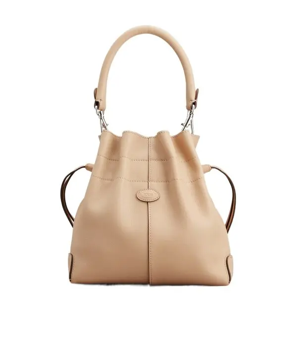 TOD'S Di Bag Drawstring Bucket Bag - Beige