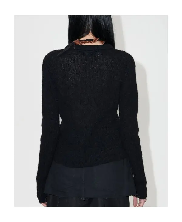 Our Legacy Mazzy Long Sleeved Ribbed-knit Cardigan - Black