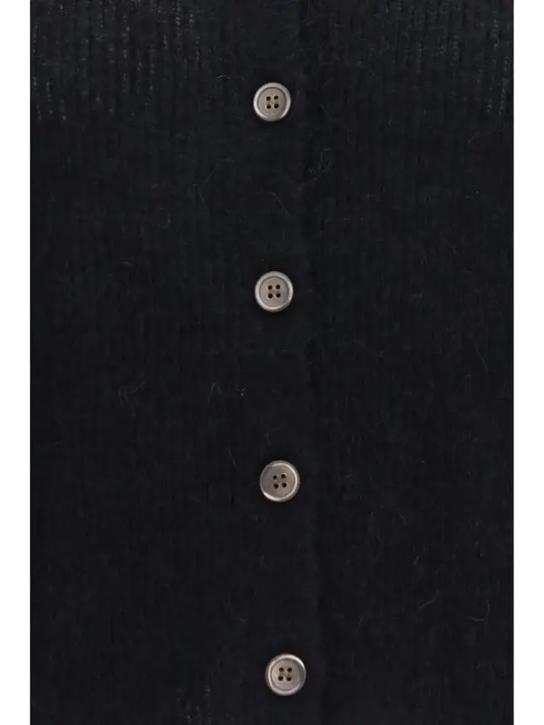 Our Legacy Mazzy Long Sleeved Ribbed-knit Cardigan - Black