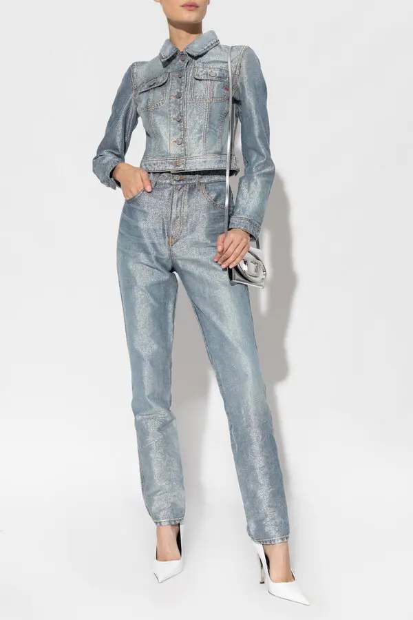 DIESEL® Sequined Denim Cargo Shorts