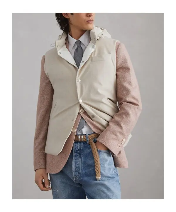 Brunello Cucinelli Button-up Blazer With Notched Lapels - Brown