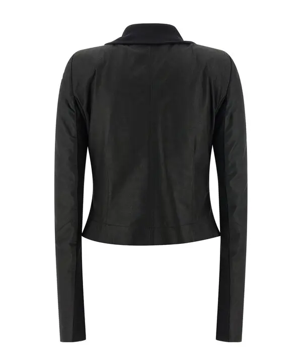 Rick Owens Asymmetrical Zip Biker Jacket With Embellishments - Black