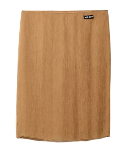Miu Miu Slit Midi Skirt - Biscuit