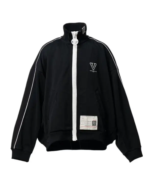 Mihara Yasuhiro Oversized Zip-up Track Jacket With Embroidered Logo