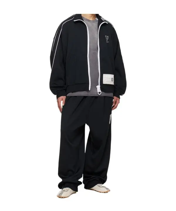 Mihara Yasuhiro Oversized Zip-up Track Jacket With Embroidered Logo