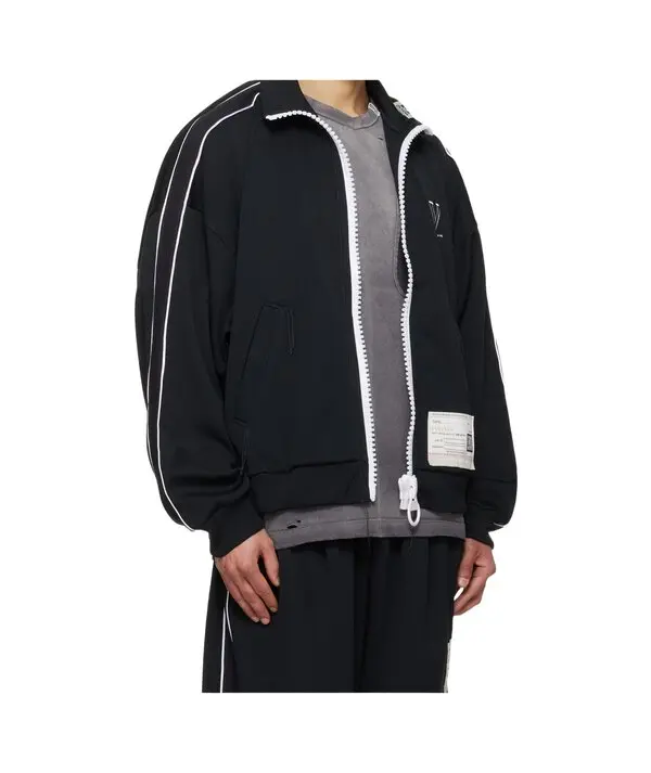 Mihara Yasuhiro Oversized Zip-up Track Jacket With Embroidered Logo