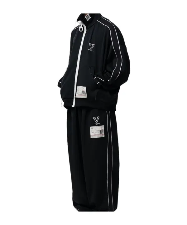 Mihara Yasuhiro Oversized Zip-up Track Jacket With Embroidered Logo