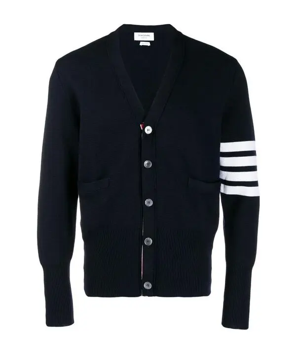 Thom Browne 4-bar Striped Cardigan - Navy Blue