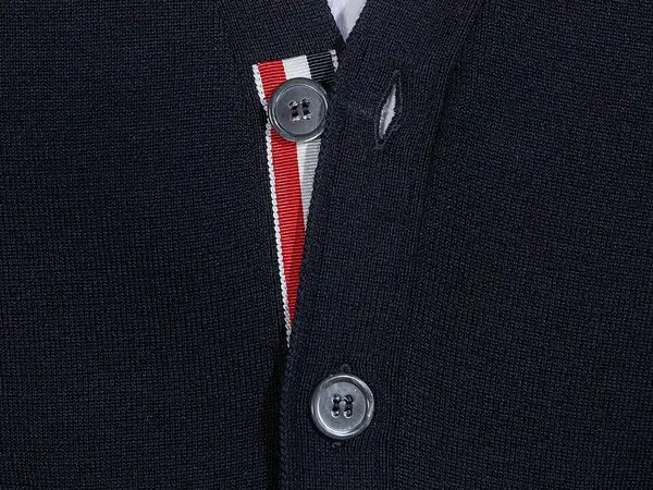 Thom Browne 4-bar Striped Cardigan - Navy Blue
