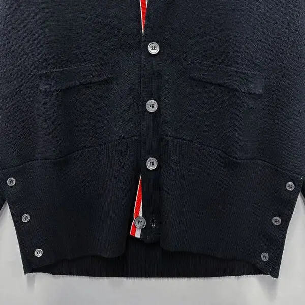 Thom Browne 4-bar Striped Cardigan - Navy Blue