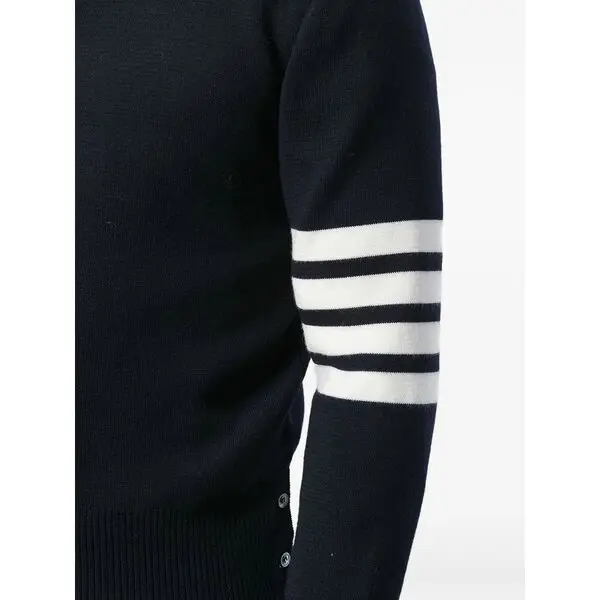 Thom Browne 4-bar Striped Cardigan - Navy Blue
