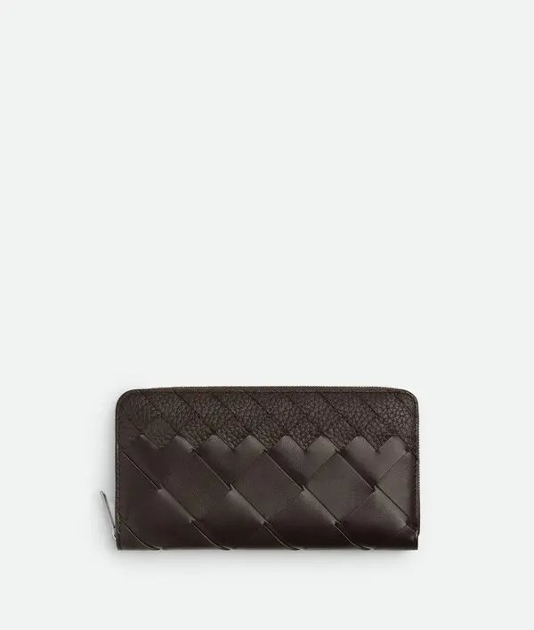 Bottega Veneta Intrecciato Zip Around Wallet - Fondant