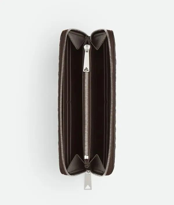 Bottega Veneta Intrecciato Zip Around Wallet - Fondant