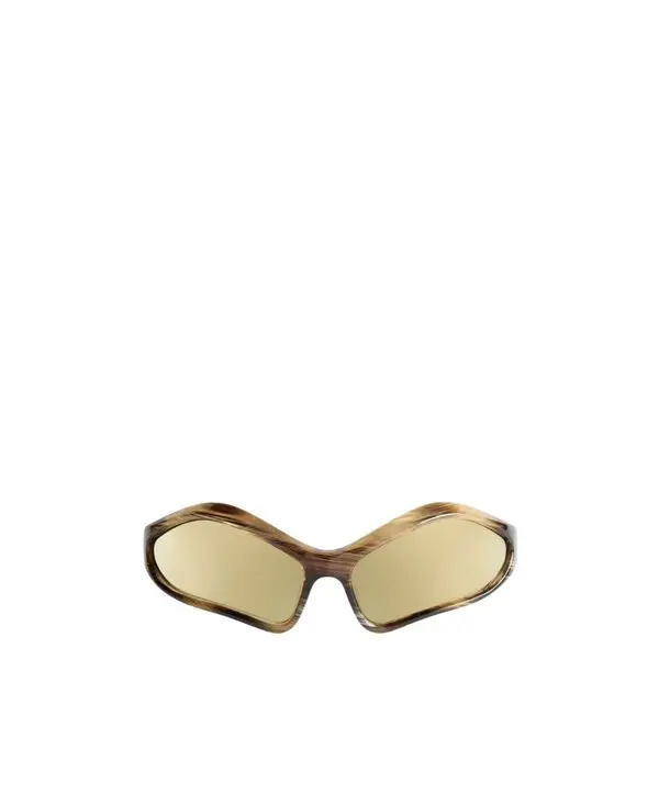 Balenciaga Oval Frame Sunglasses - Nude