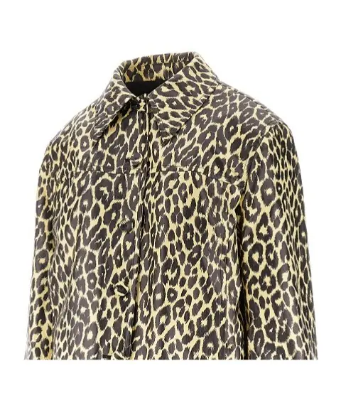 JIL SANDER Leopard-printed Long-sleeved Jacket - Nude
