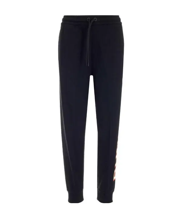 Burberry Logo Print Jogging Pants - Black