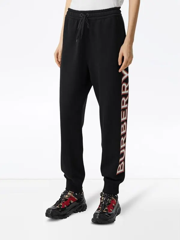 Burberry Logo Print Jogging Pants