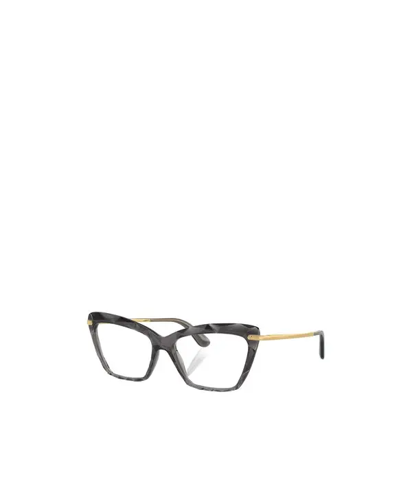 Dolce & Gabbana Rectangular Full Rim Eyeglasses - Black