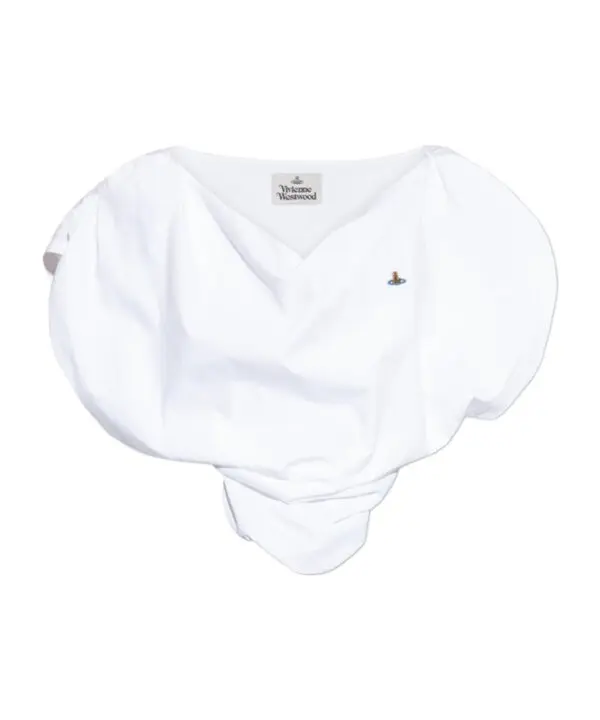 VIVIENNE WESTWOOD Asymmetrical Draped Top - White