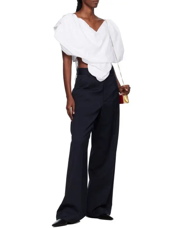 VIVIENNE WESTWOOD Asymmetrical Draped Top - White
