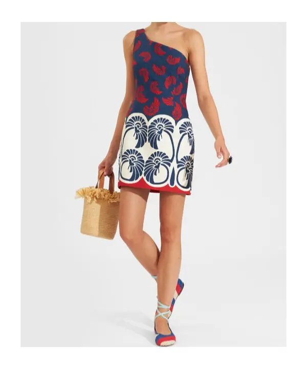 La DoubleJ Palmetto Placed Print Minidress