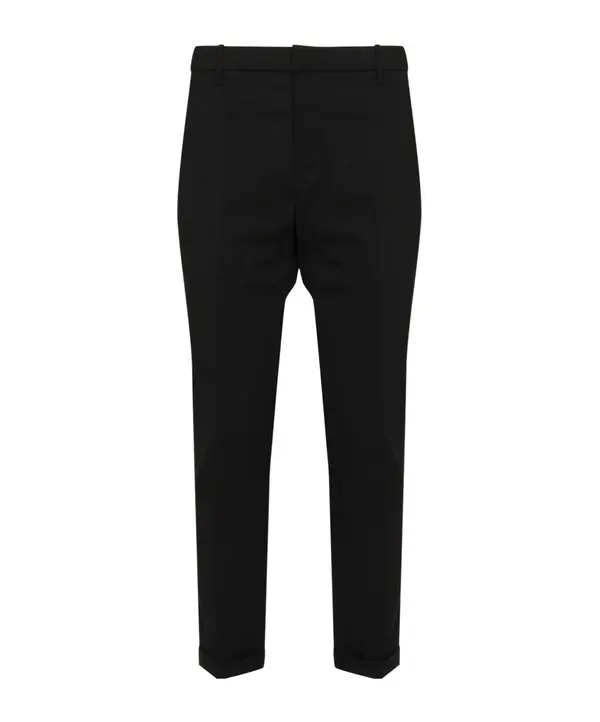DONDUP Low Rise Tailored Trousers - Black