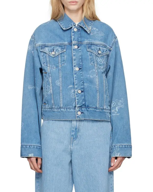 Carhartt Work In Progress Graphic Print Denim Jacket