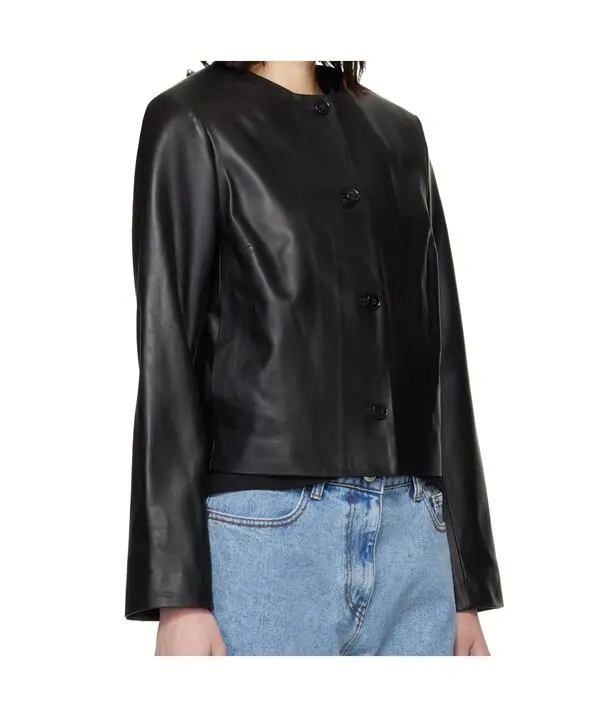 Loulou De Saison Leather Button Jacket