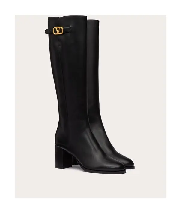 Valentino Garavani Vlogo Signature Almond Toe Boots