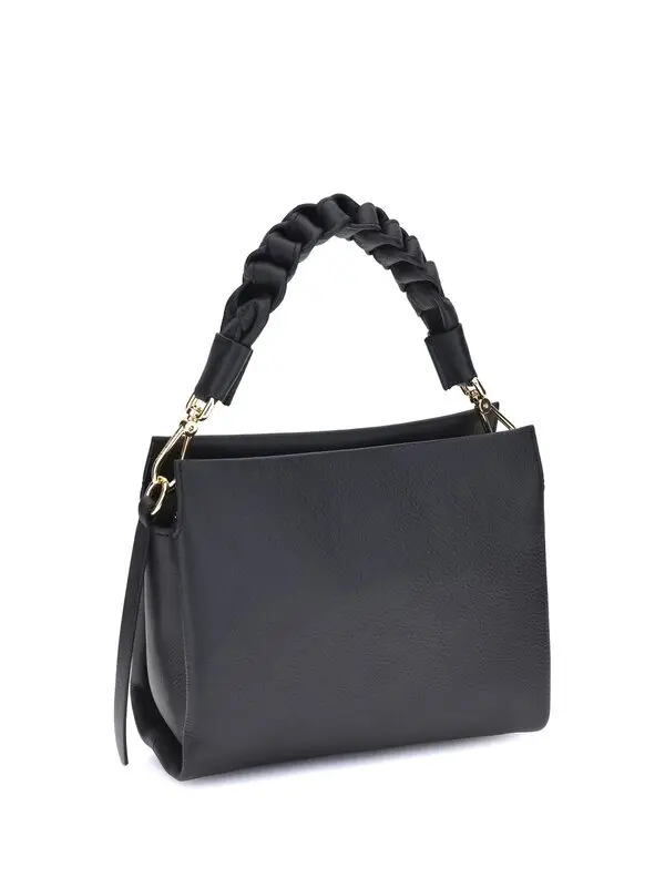 COCCINELLE Boheme Zipped Small Tote Bag With Braided Handle - Black